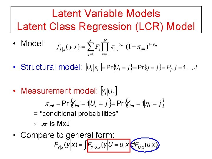 Latent Class Analysis Karen BandeenRoche October 27 2016