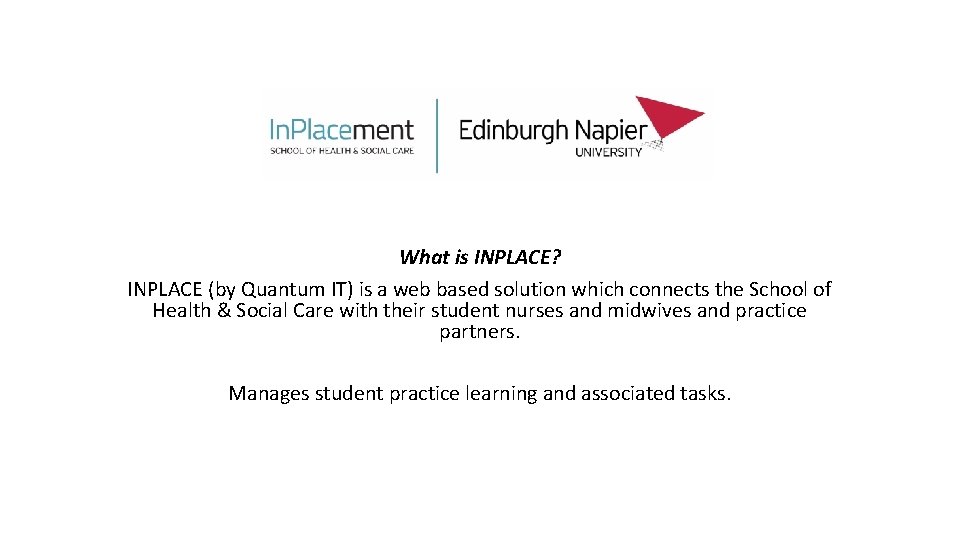 What is INPLACE INPLACE by Quantum IT is