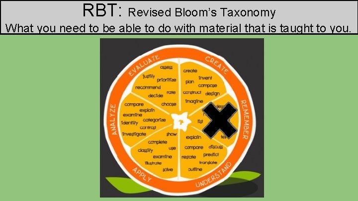 RBT Revised Blooms Taxonomy What you need to
