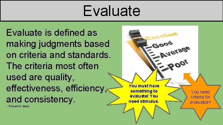 RBT Revised Blooms Taxonomy What you need to