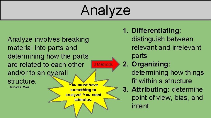 RBT Revised Blooms Taxonomy What you need to