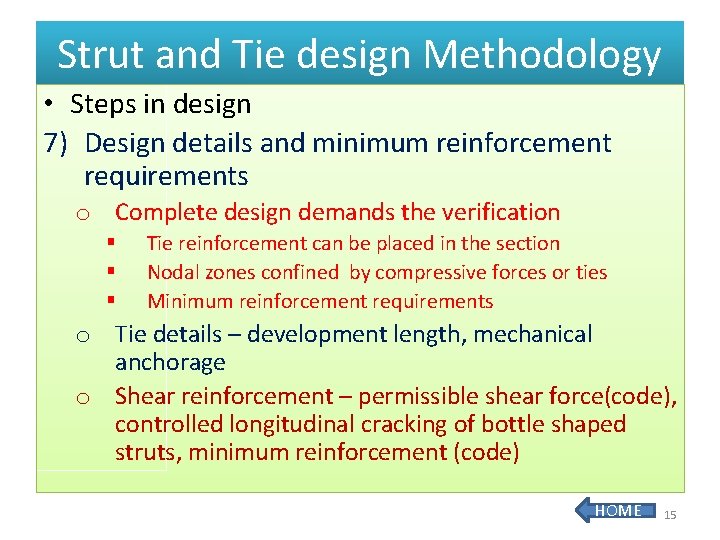STRUT TIE MODELS STM Module 2 1 Topics