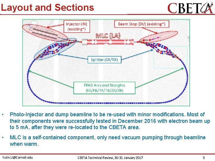 CBETA Vacuum System and Beam Stop Yulin Li
