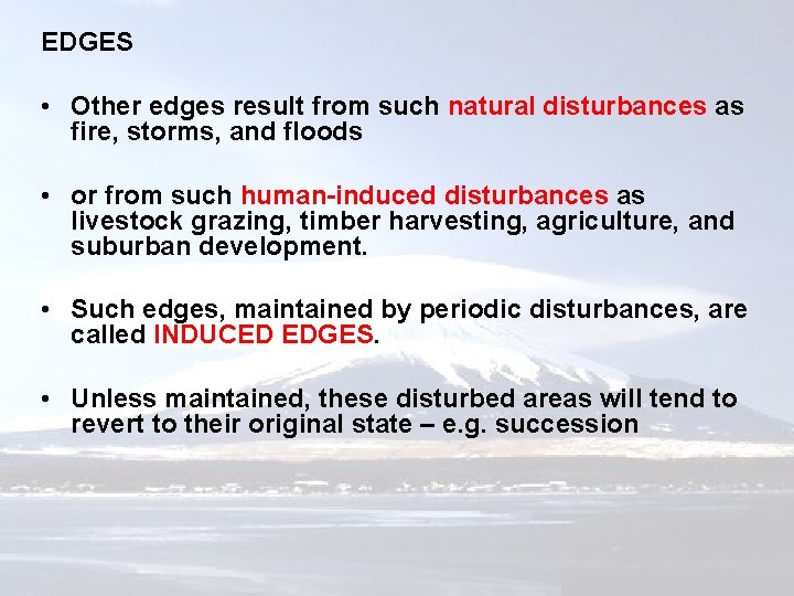 Landscape ecology Chpt 23 Edges ecotones and boundaries