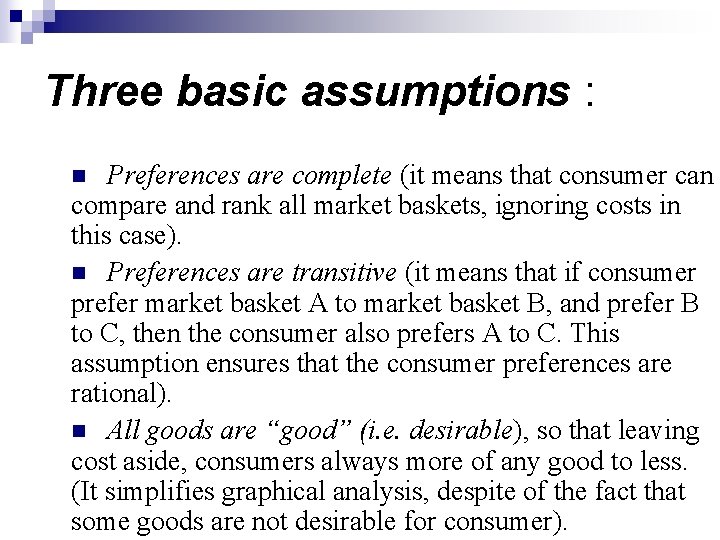 Lecture 3 Consumer Behavior Main questions 1 Three