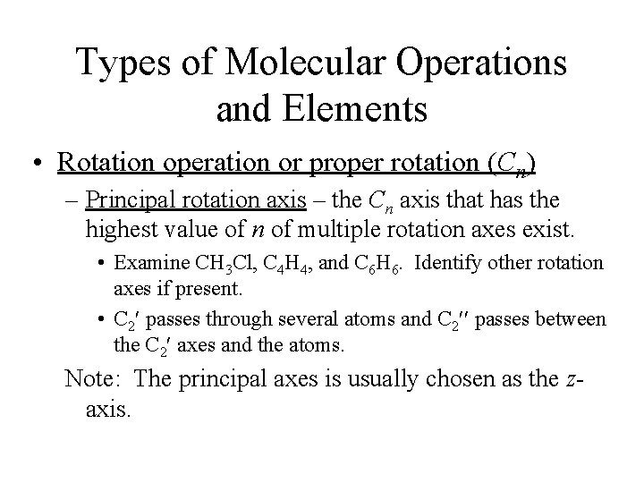 Symmetry and Group Theory Chapter 4 Symmetry and