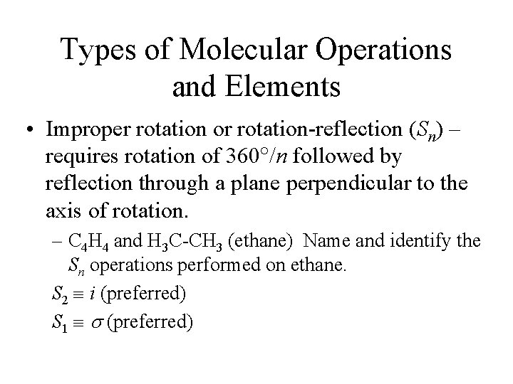 Symmetry and Group Theory Chapter 4 Symmetry and