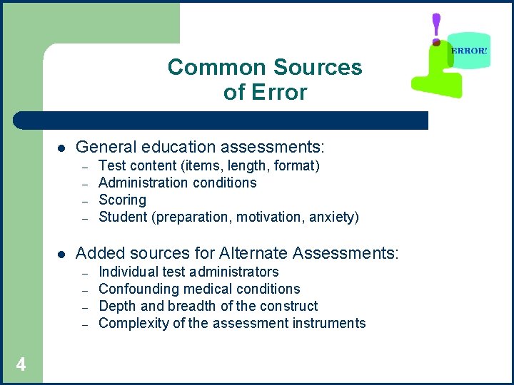 ConsistencyReliability Inclusive Assessment Seminar Charlie De Pascale New