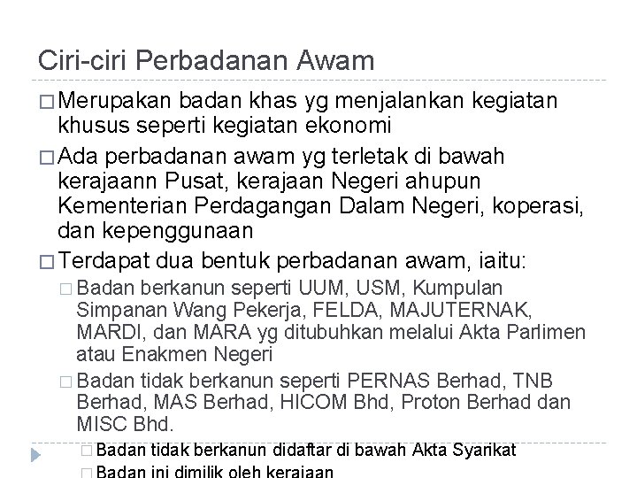 Perbadanan Awam di Malaysia By Cikgu Hairil Ciriciri