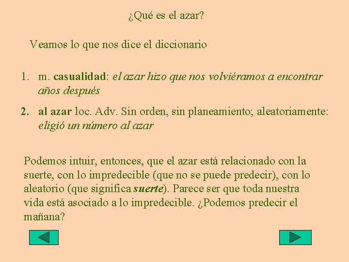 Probabilidad y azar una presentacin de Eliseo Martnez