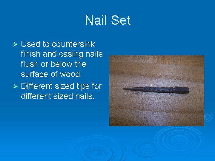 Driving Tools Prepared by Dr Dale Carpentier Monroe