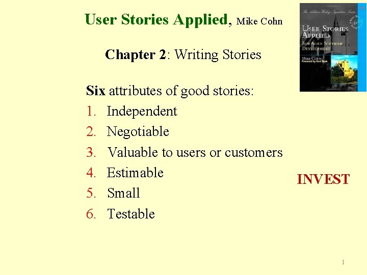 User Stories Applied Mike Cohn Chapter 2 Writing