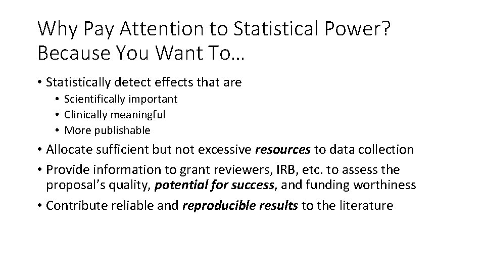 Statistical Power Foundations and Applications Designspecific and General