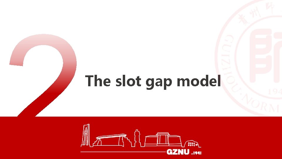 Background Outline The slot gap model The annular