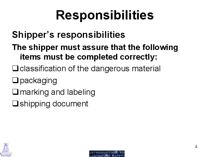 Chapter 8 Transportation of Dangerous Materials 1 q