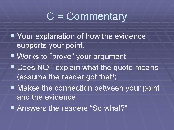 The PEC Method A simple approach to creating