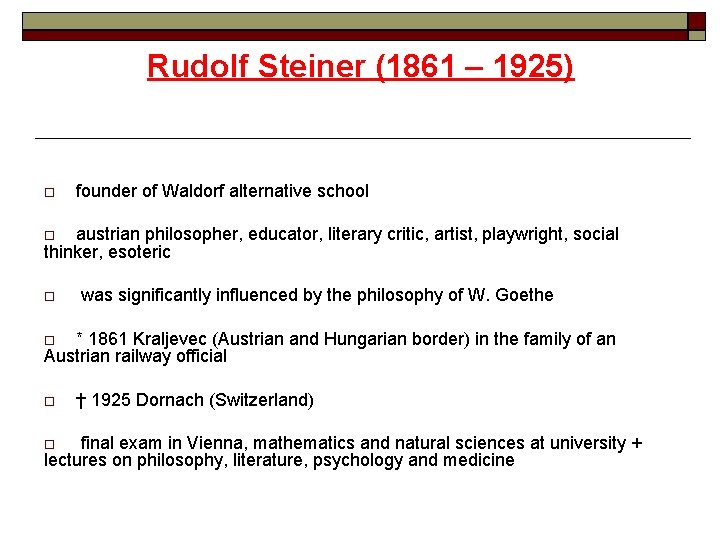 Waldorf School Education to Freedom and Responsibility Rudolf