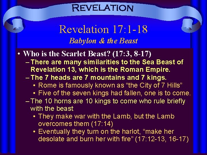Revelation 17 1 18 Babylon the Beast Revelation