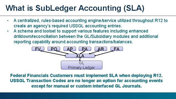 R 12 Federal Financials Subledger Accounting Teardown Larry