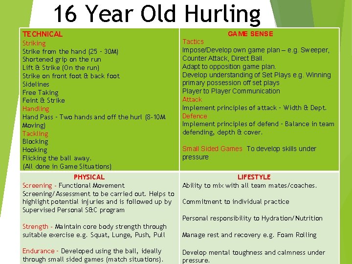 Up Skilling Player Pathway Define Player Pathway Nursery