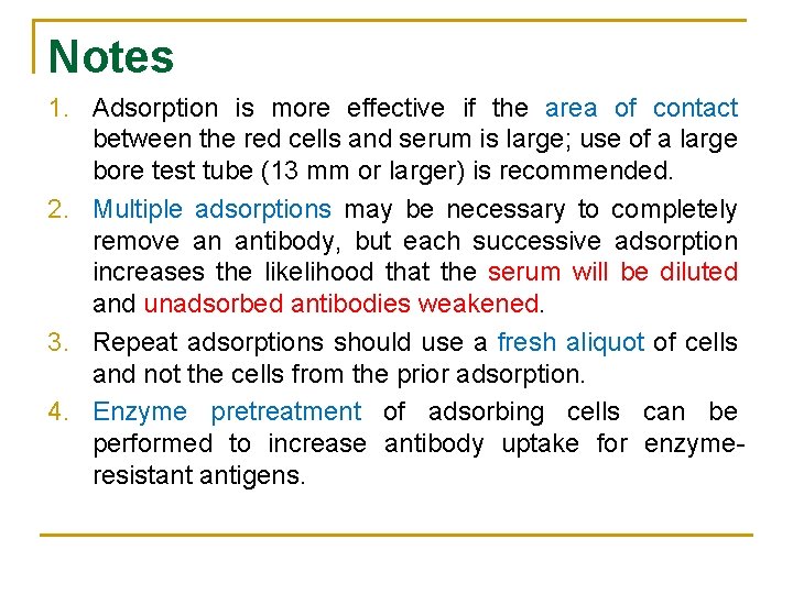 Practical Blood Bank Lab 8 Adsorption Adsorption q
