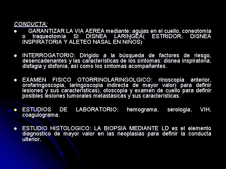 SINDROME OBSTRUCTIVO O DISNEICO LARINGEO AGUDO Y DISFONICO