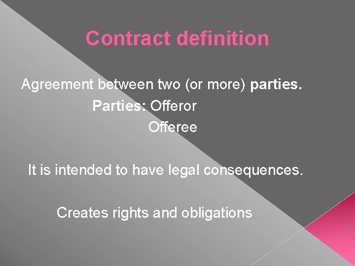 Traduccin Especializada BA AB Contract law in Englishspeaking