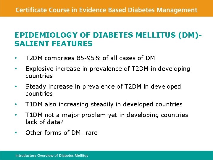 INTRODUCTION TO DIABETES MELLITUS BASIC CONCEPTS WHAT IS
