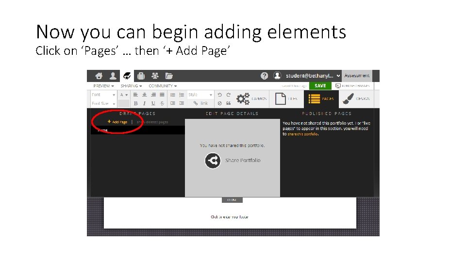 How to develop a presentation portfolio in Foliotek
