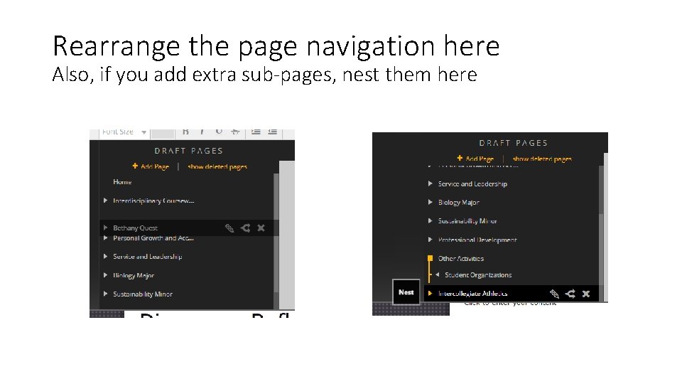 How to develop a presentation portfolio in Foliotek