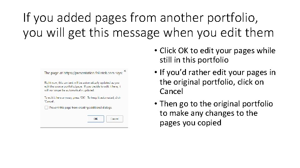 How to develop a presentation portfolio in Foliotek