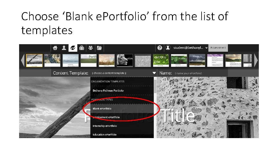How to develop a presentation portfolio in Foliotek