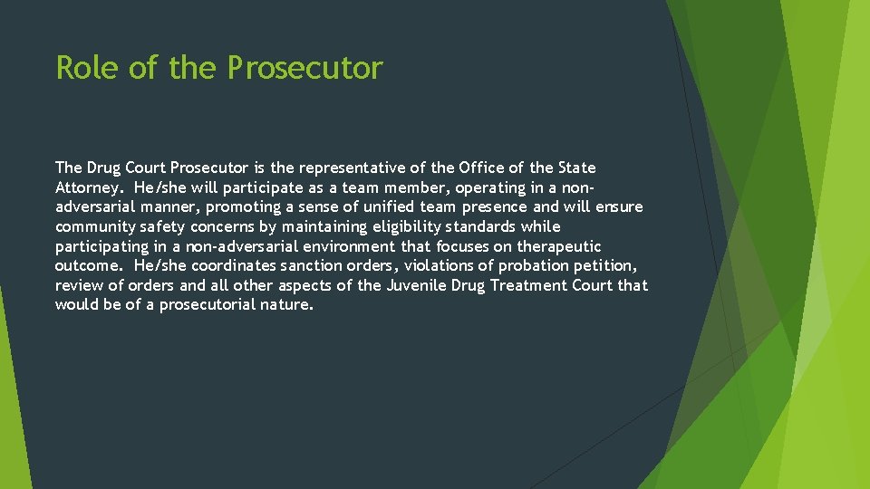 Roles in JDTC Discipline Specific Breakout Session Role