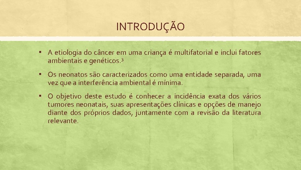 Tumores slidos em Neonatologia Neonatal solid tumors Chandrasekaran