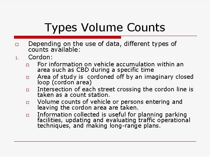 Traffic Engineering Studies Volume Studies Chapter 4 Dr