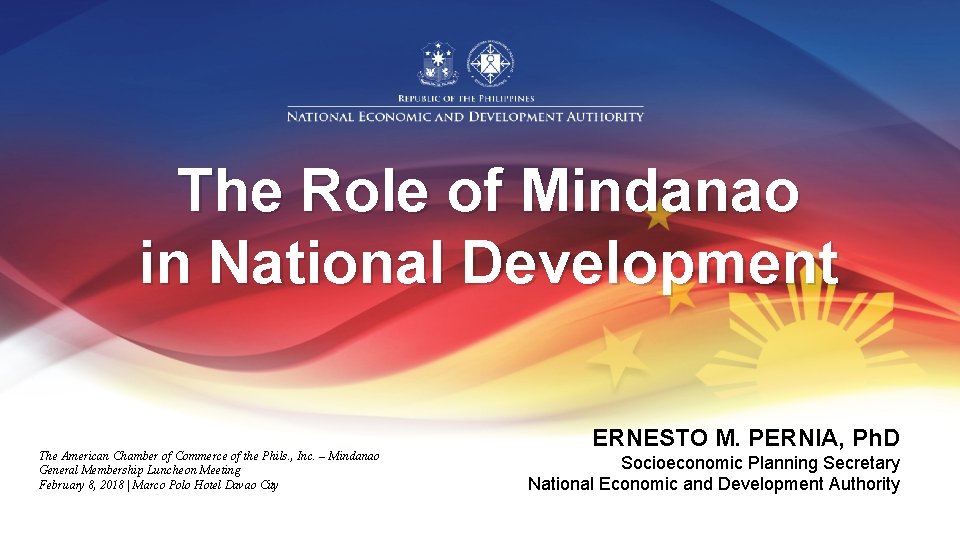 The Role of Mindanao in National Development The