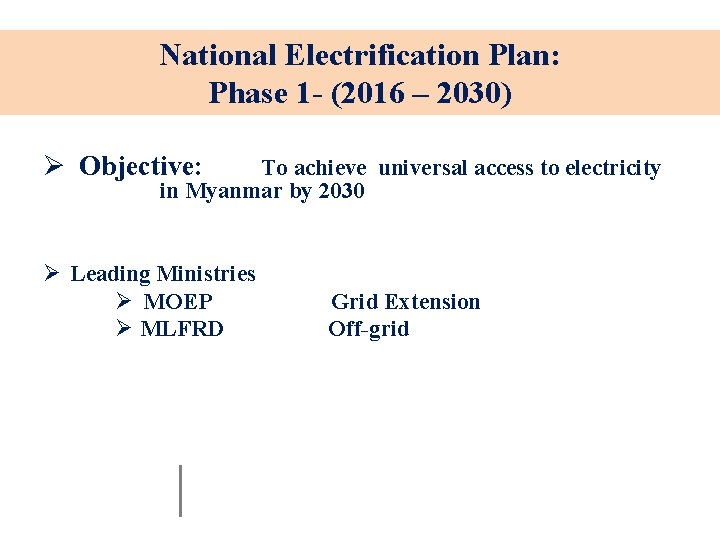 Rural Electrification Access by Department of Rural Development