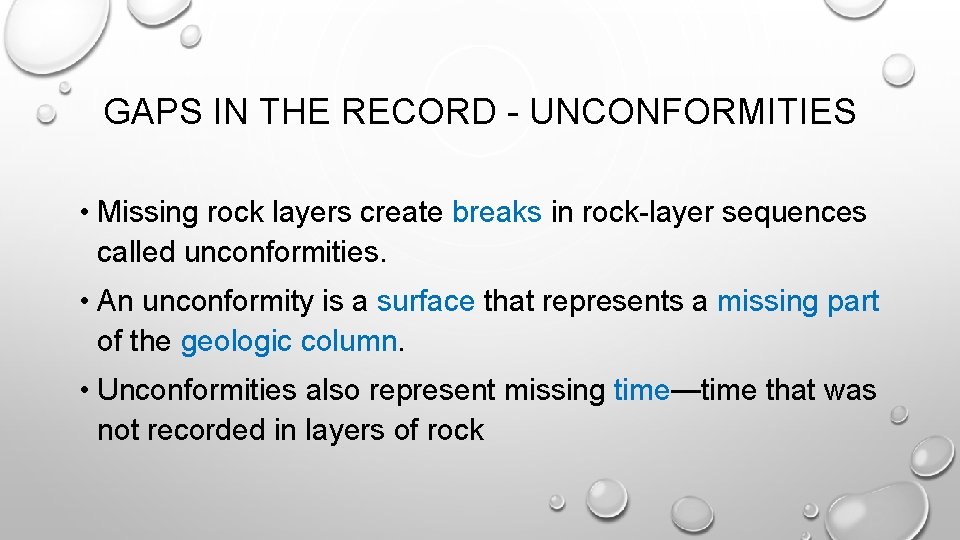 CHAPTER 6 THE ROCK AND FOSSIL RECORD SECTION