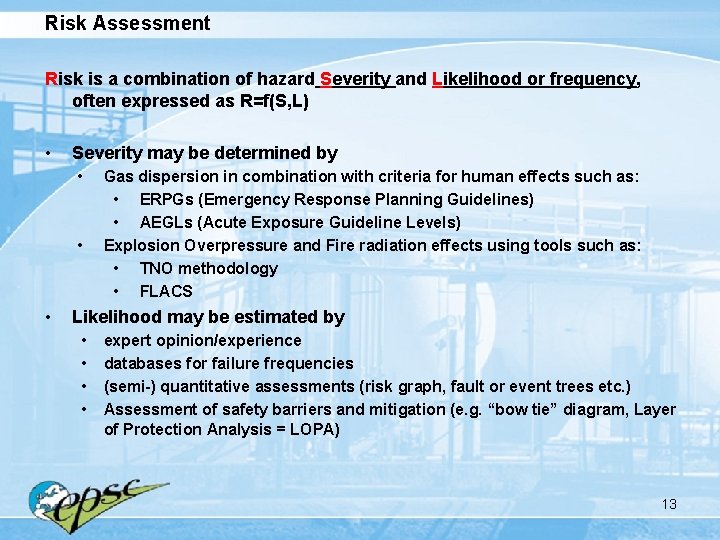 European Best Practice for industrial Disaster Risk Management