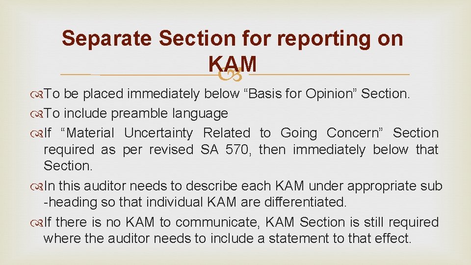 Standard on Auditing SA 701 Communicating Key Audit