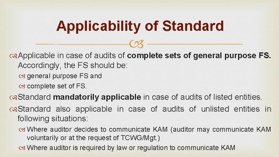 Standard on Auditing SA 701 Communicating Key Audit