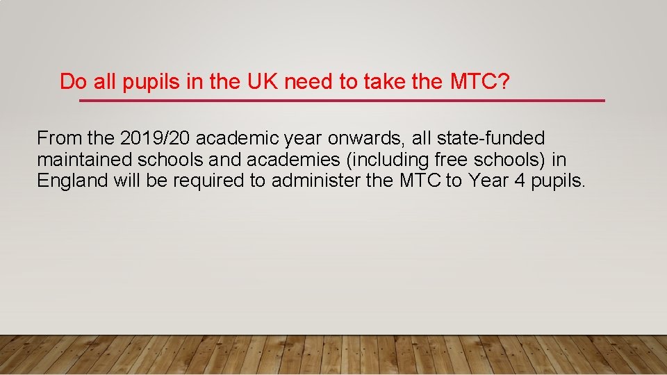YEAR 4 TIMES TABLES CHECK PARENT WORKSHOP Thursday