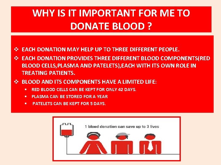 DONATING BLOOD WHY IS IT IMPORTANT FOR ME