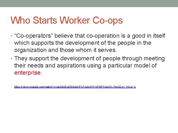 WORKER COOPS AN INTRODUCTION Canadian Worker Coop Federation