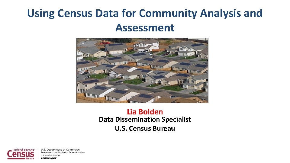 Using Census Data for Community Analysis and Assessment