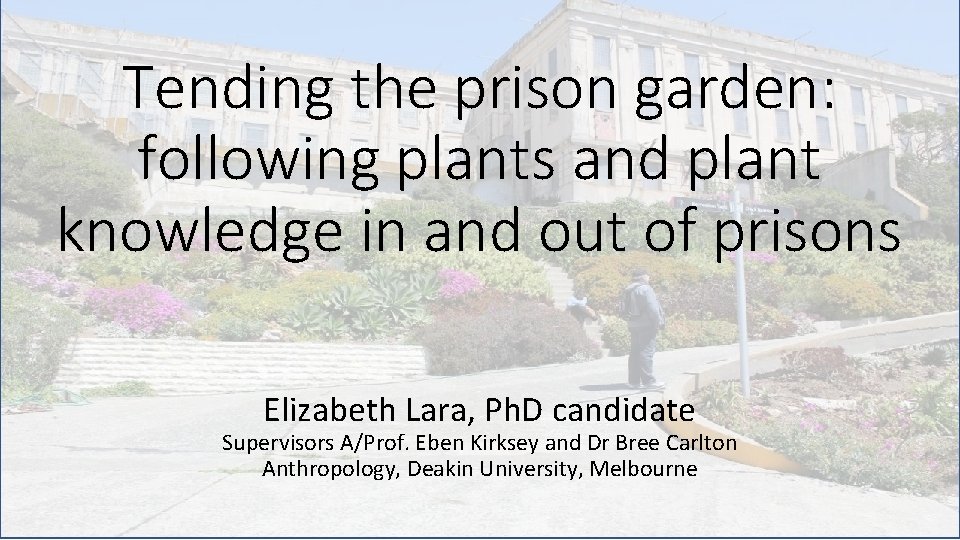 Tending the prison garden following plants and plant
