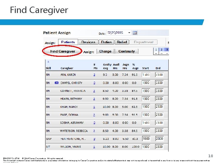 Cerner Clairvia Assignment Manager Health care is too