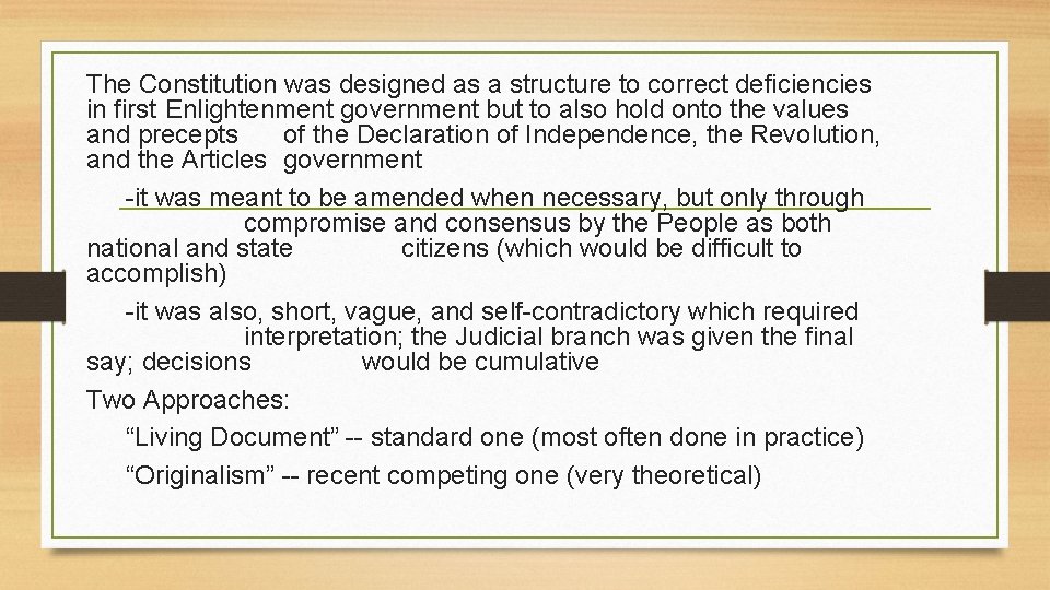 Judicial Branch 2 Judges Interpreting the Constitution Federal