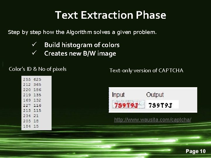 Captcha Decoding Using Multivalued Image Decomposition Algorithm Group
