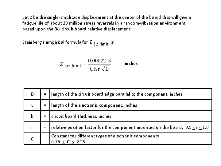Extending Steinbergs Fatigue Analysis of Electronics Equipment Methodology